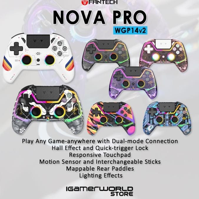 Jual Fantech Hall Effect NOVA WGP14 Bluetooth Gamepad for PS4 PC ...