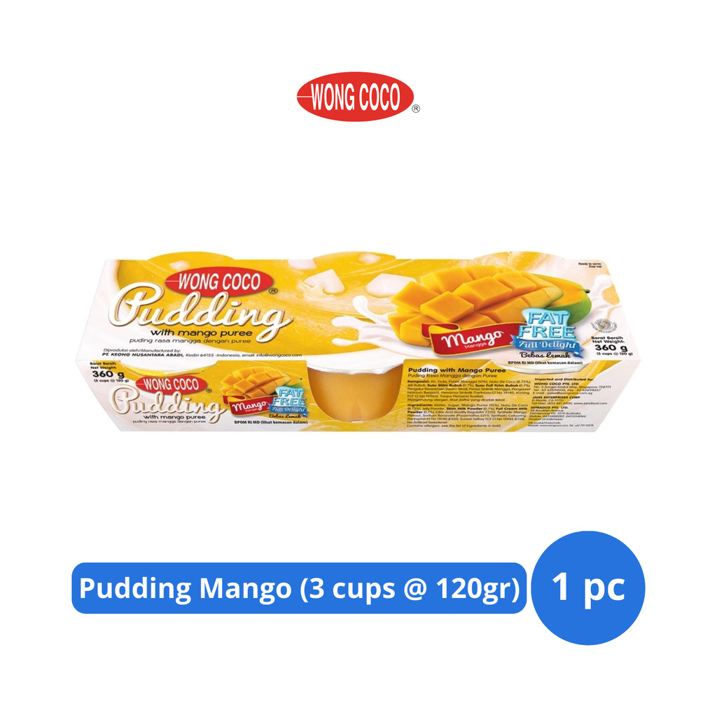 Jual Wong Coco Pudding Mango 3 cups @ 120gr | Shopee Indonesia