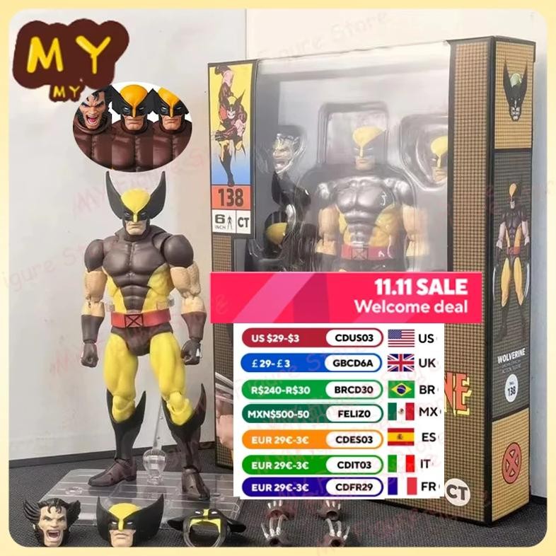 Jual in-stock ct toys mafex 138 wolverine figure brown comic x-men ...