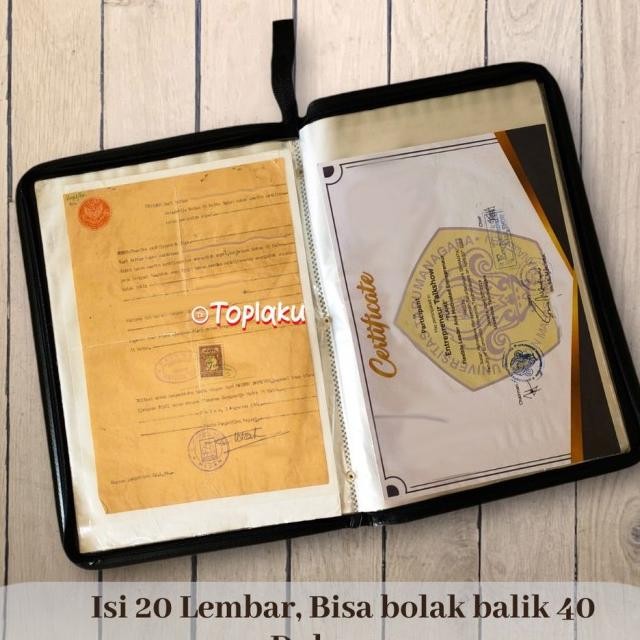 Jual SALE!! TOPLA MAP DOKUMEN KEEPER RESLETING ANTI AIR KULIT 20 TAS ...