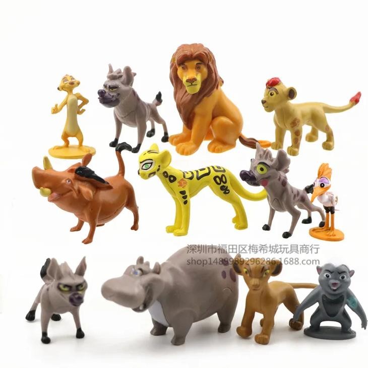 Jual 12pcs cartoon the lion guard king kion simba pvc action figures ...