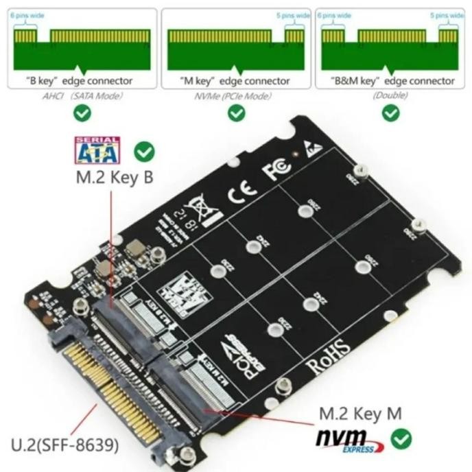 Jual Dual mode active converter : M.2 NGFF & NVME MSATA to SAS Male Sata | Shopee Indonesia