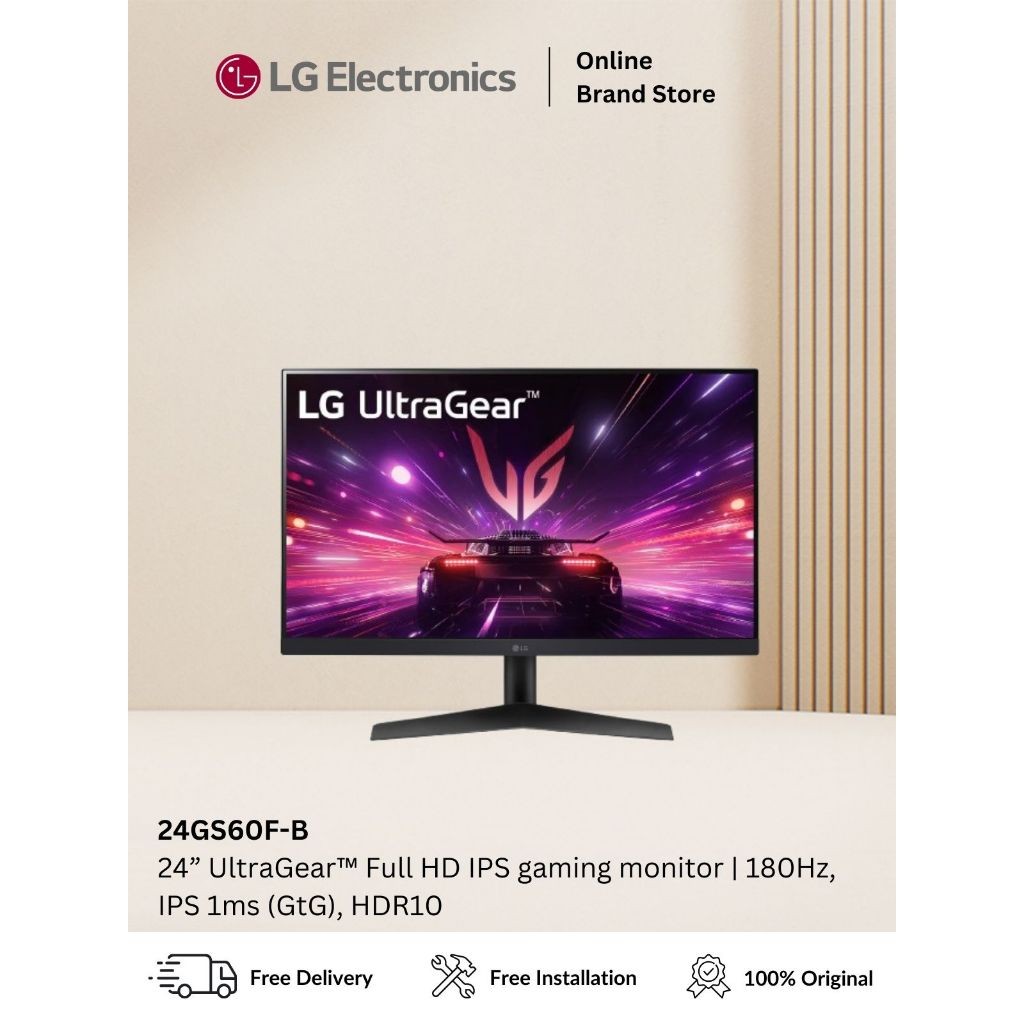 Jual LG 24” UltraGear™ Full HD IPS gaming monitor | 180Hz, IPS 1ms (GtG), HDR10 - 24GS60F-B ...