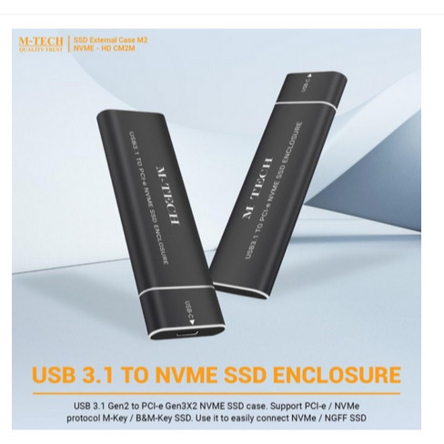 Jual Casing External Case Enclousure SSD M.2 NVME PCie 3.0 USB 3.1 ...