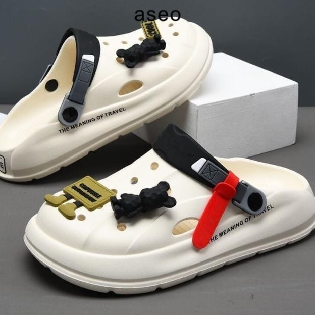 Jual Aseo Sandal Pria Wanita Baim Terbaru Kodok Clog Rubber H166 ...