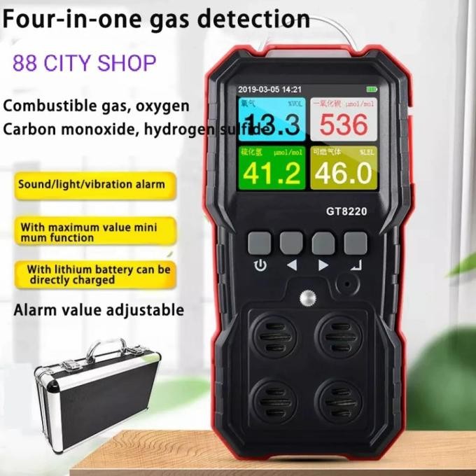 Jual Multi Gas Detector 4 in 1 H2S CO O2 EX/LEL Gas Sensor Meter ...