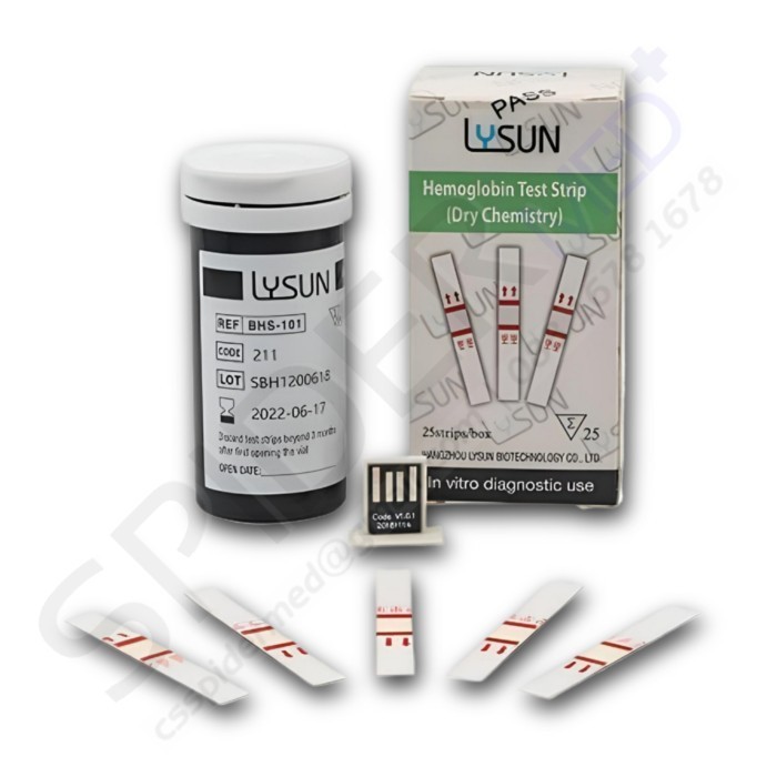Jual Strip Lysun Alat Cek HB Darah Haemoglobin / Strip Hemoglobin HB ...