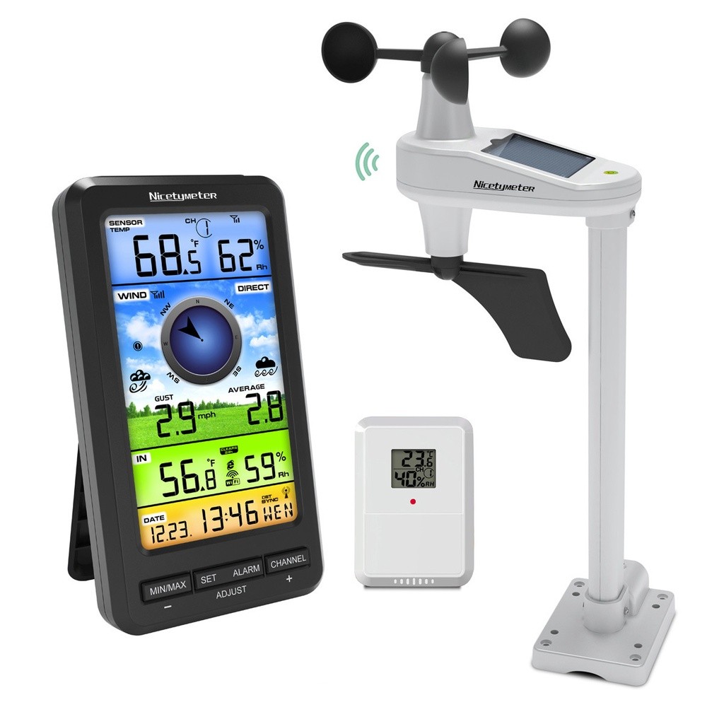 Jual Nirkabel WiFi Weather Station Anemometer Real-Time Wind Direction ...