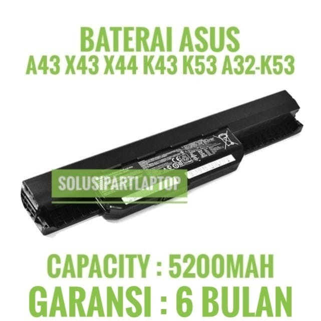 Jual Baterai Asus A43, A43JC, A43E, A43J, A43S, A43SA,K43S,K53 | Shopee Indonesia