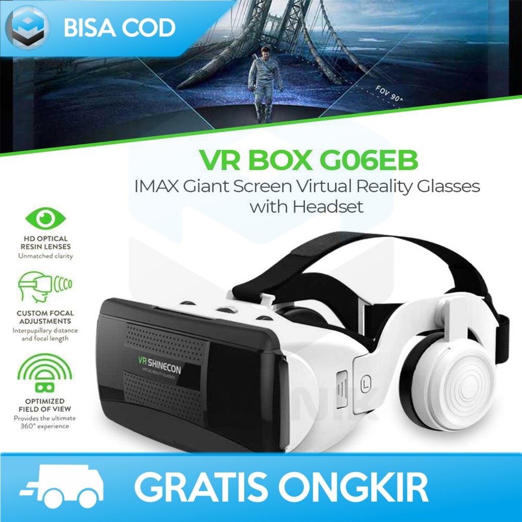 Jual VR HEADSET VIRTUAL REALITY IMAX BY SHINECON LARGE SCREEN SC-G06EB ...