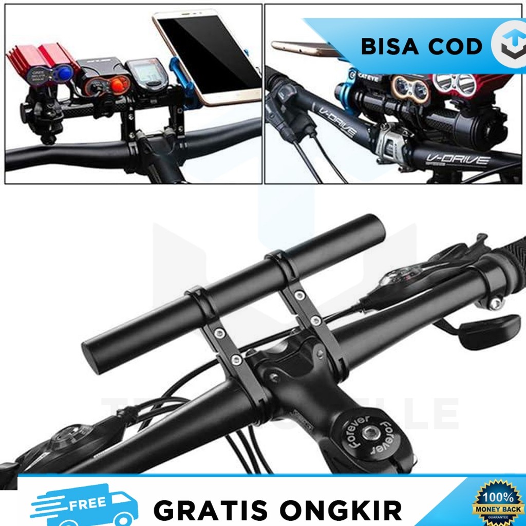 Jual STANG EXSTENDER SEPEDA MTB DOUBLE CLIP HANDLEBAR 30CM HOLDER ET30 ...