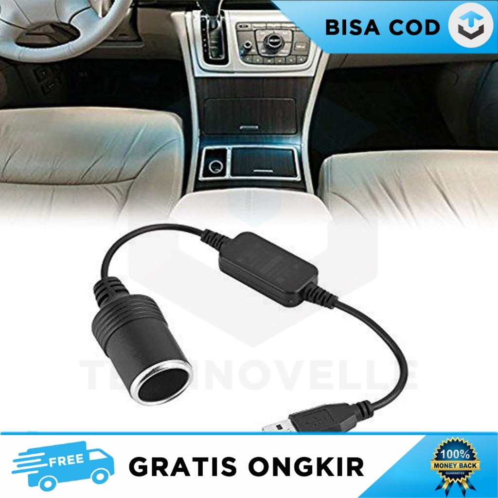 Jual CHARGER MOBIL CONVERTER USB POWER SOCKET SAMBUNGAN KABEL LISTRIK ...