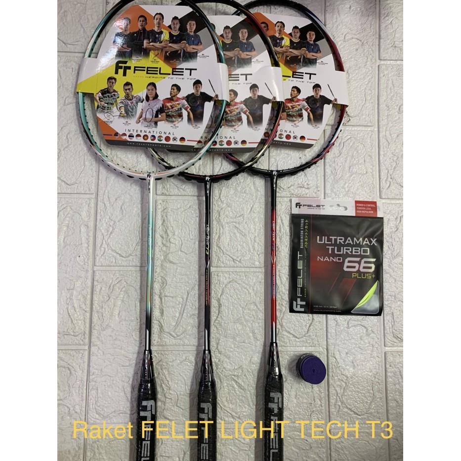 Jual Raket Badminton FELET LIGHT TECH T3 KUAT 32LBS ORIGINAL | Shopee ...