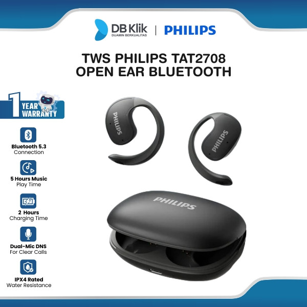 Jual TWS Philips TAT2708 Open Ear Bluetooth 5.3 IPX4 - True Wireless ...