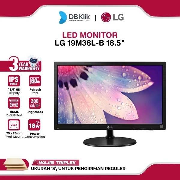 Jual Lg Led Monitor 19M38L-B 18.5" Hdmi | Shopee Indonesia