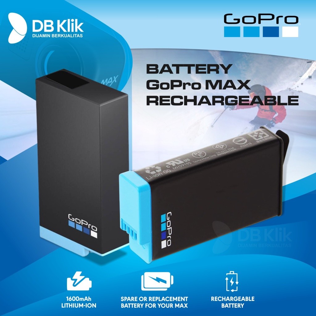 Jual Gopro Battery Max Rechargeable - Baterai Go Pro Max Rechargeable ...