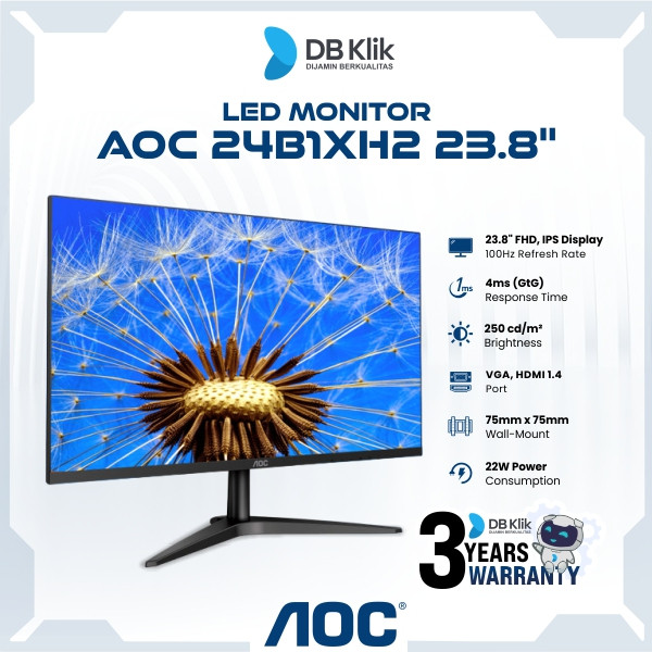 Jual Aoc Led Monitor 24B1Xh2 23.8" Ips 100Hz Full Hd Hdmi Vga - 24B1Xh2 ...