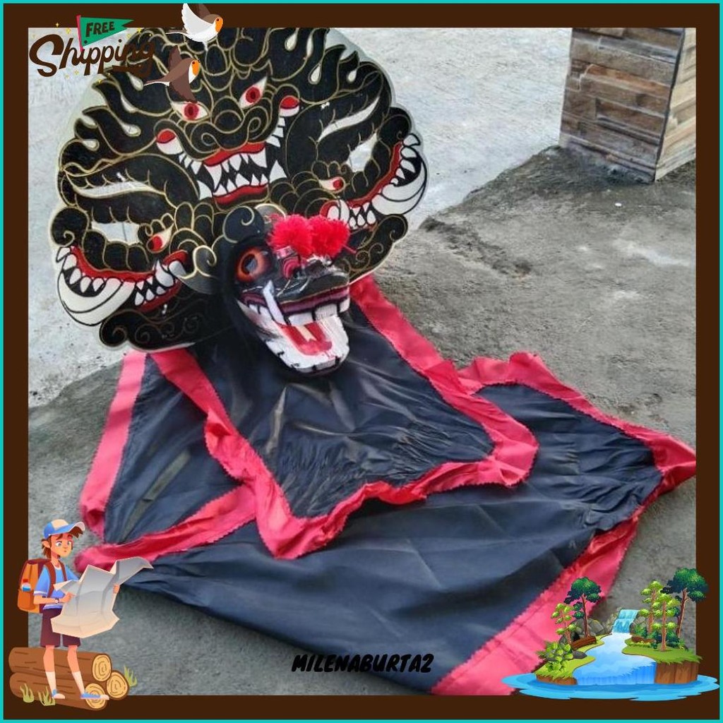 Jual Barongan Caplokan Devil Kayu No.2 Hitam Casper Kain Panjang ...