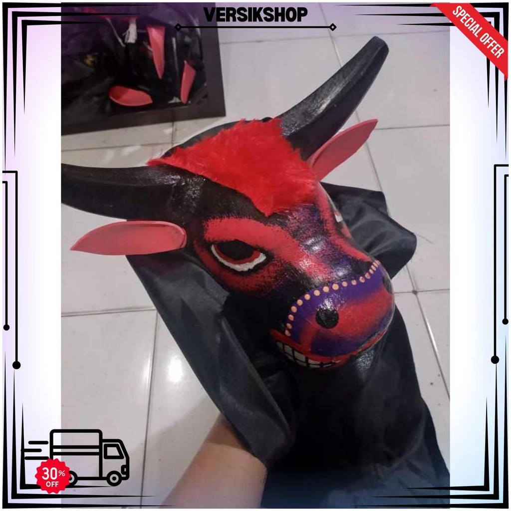 Jual Bantengan Besar Banteng Mberot Kemul Panjang Mainan Anak Jaranan ...