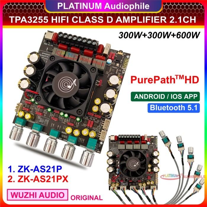 Jual NEW TPA3255 Amplifier Class D 2.1 CH Bluetooth 5.1 Hifi Amplifier ZK-AS21P | Shopee Indonesia