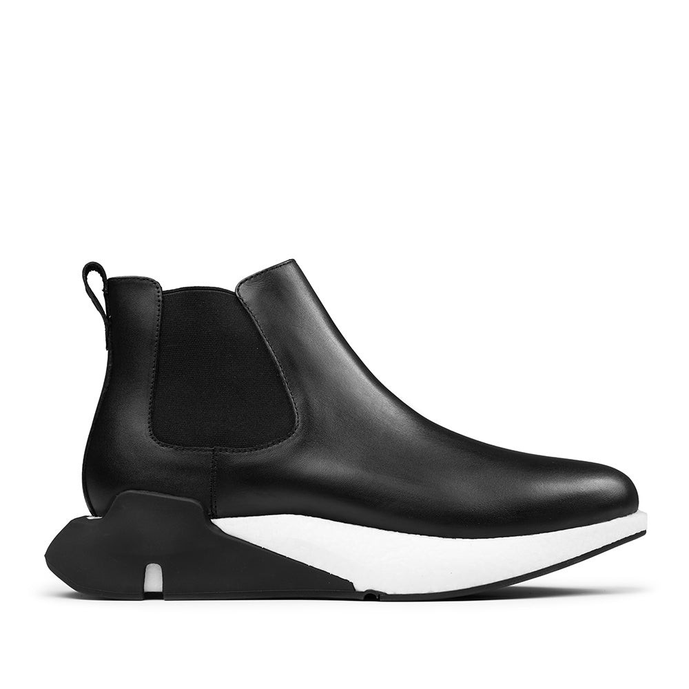 Jual Prabu - Sepatu Kulit Boots Pria Jiwa Black - Hitam | Shopee Indonesia
