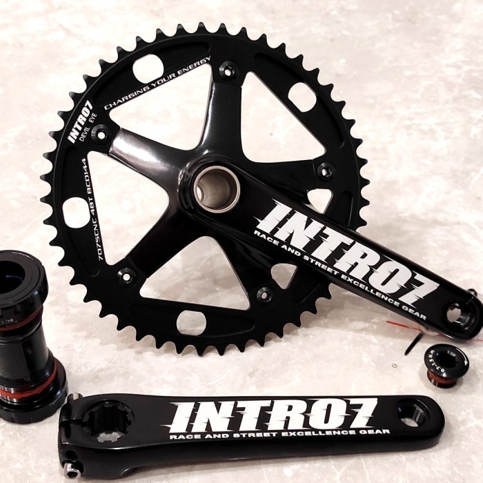 Jual INTRO7 CRANK SET TRACK BIKE SINGLE SPEED FIXIE FIXED GEAR CRANKSET ...