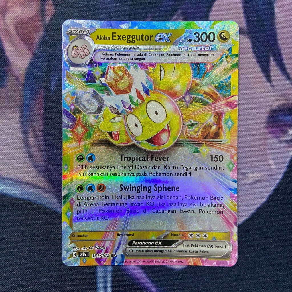 Jual pokemon (ID) alolan exeggutor ex - SV8s 131/182 - RR | Shopee ...