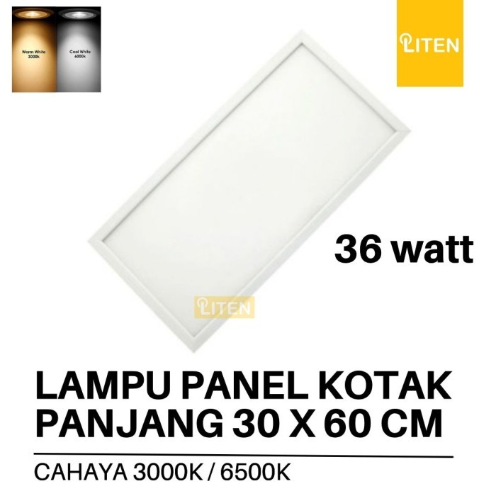 Jual Lampu Downlight LED Kotak Besar 36W 30x60cm 36 w watt 30x60 cm ...