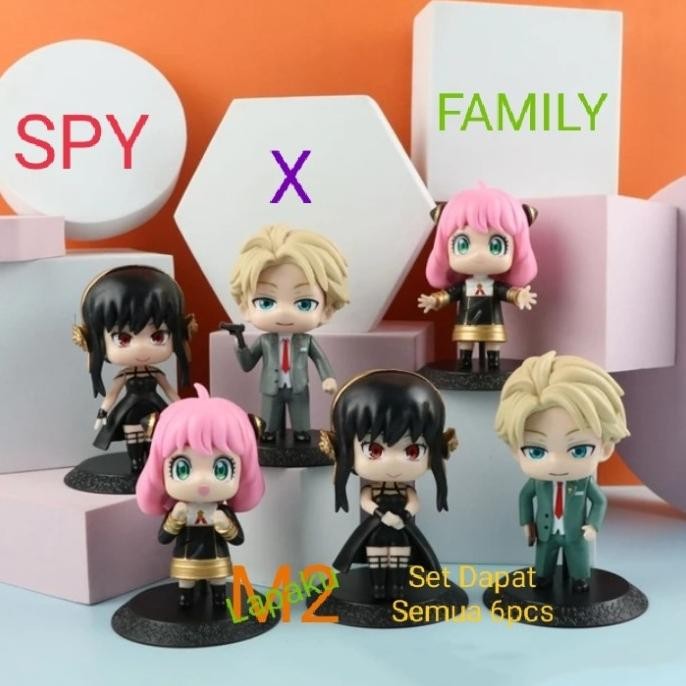 Jual FIGUR SET SPY X FAMILY LOID YOR FORGER CHIBI ANUA SET ISI 6/MAINAN ...