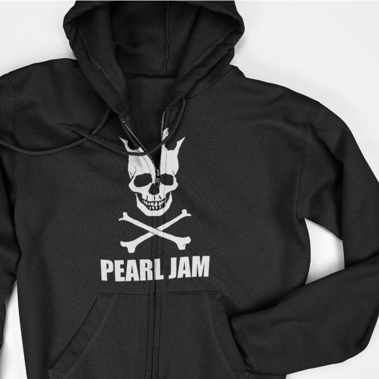 Jual Jaket Hoodie Zipper - Pearl Jam Skull Rock Band | Shopee Indonesia