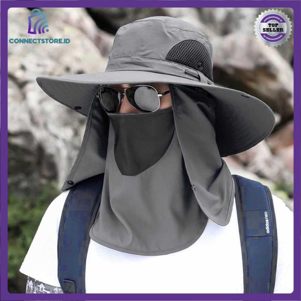 Jual Topi Mancing Jepang Anti Panas Uv Waterproof Fishing Hat - Dark ...