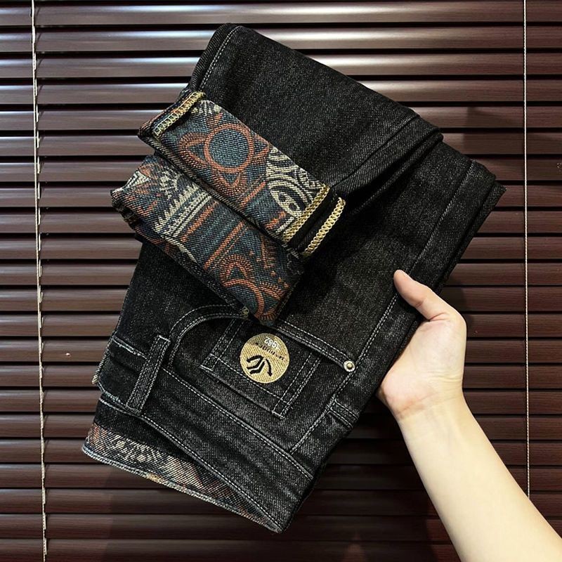 Jual Jeans pria musim semi/musim panas, celana panjang kurus lurus ...