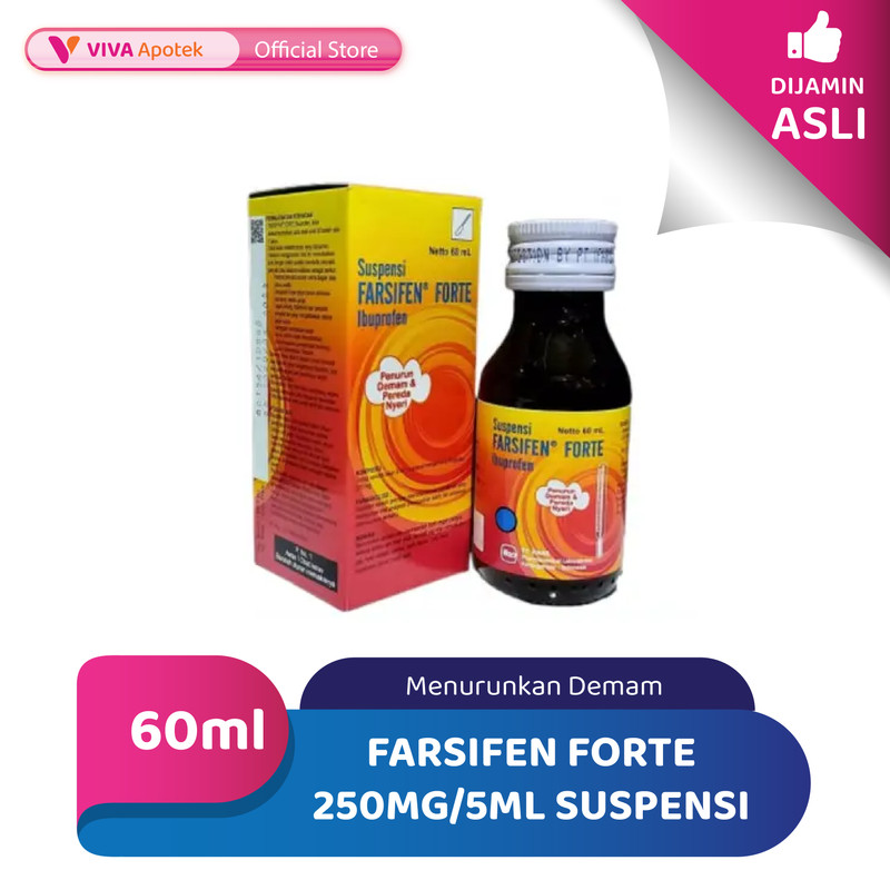 Jual Farsifen Forte 250mg/5ml Suspensi untuk Menurunkan Demam (60 ml ...