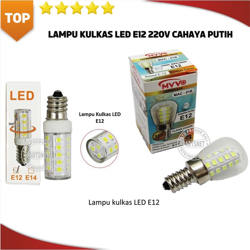 Jual Lampu kulkas LED E12 220v Cahaya Putih | Shopee Indonesia