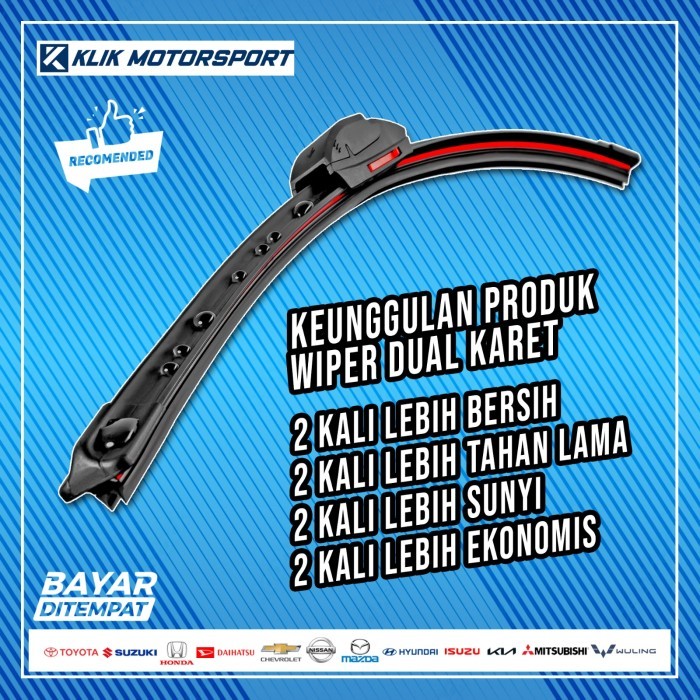 Jual Dual Wiper Blade Toyota All New Calya - Wiper Mobil Isi 2 PCS ...