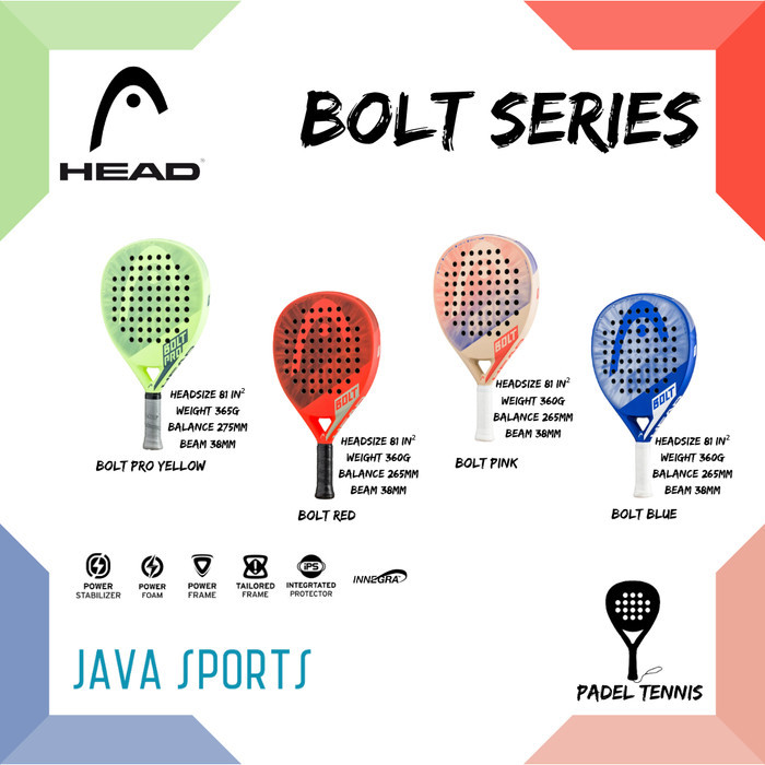 Jual Raket Padel Tenis Head Bolt Series Official Original Racket ...