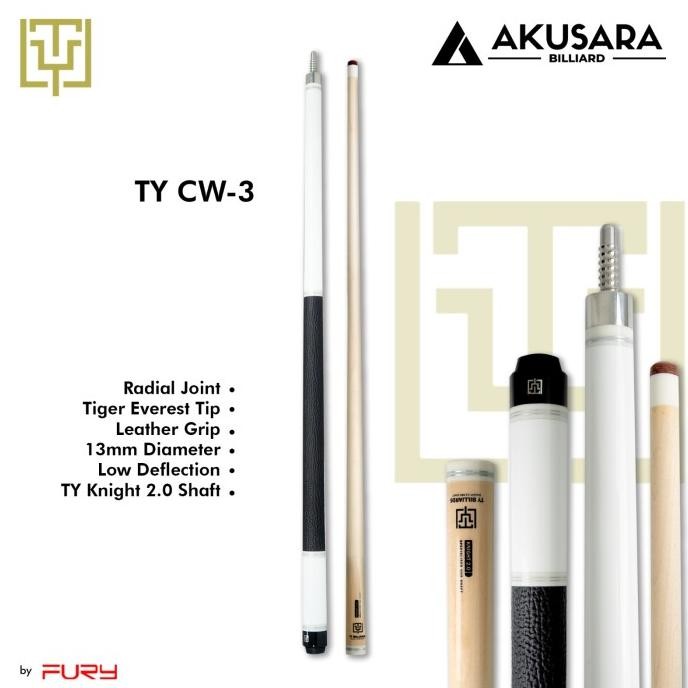 Jual Ty Cw Series By Fury New Low Deflection Shaft Cue Billiard ...