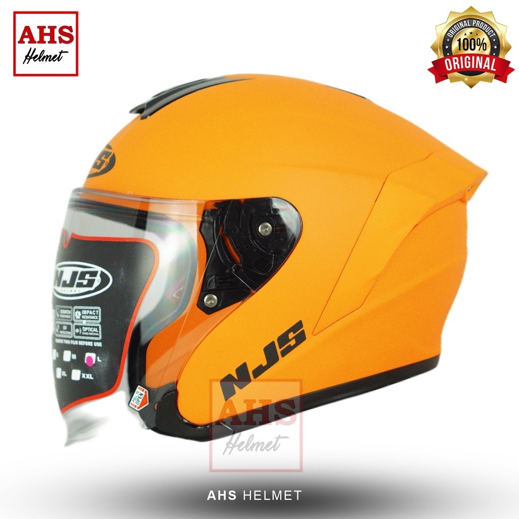 Jual HELM NJS KAIROZ HALF FACE KAIROS POLOS ORIGINAL STANDARD SNI ...