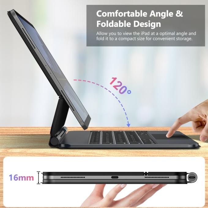 Jual Murah Goojodoq 5Th Gen Pro Magic Keyboard Aluminium Body Pogo Pin ...