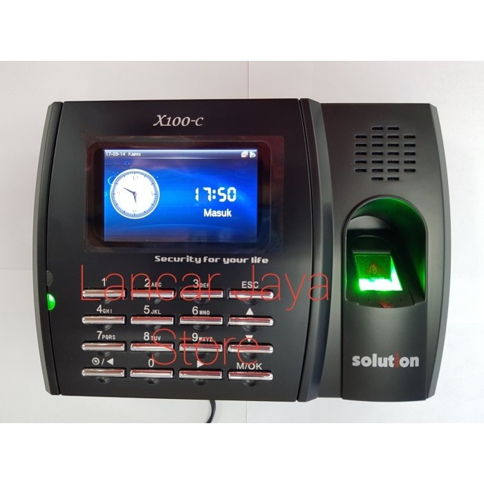 Jual Mesin Absen Sidik Jari / Finger Print Solution X100C Hitam ...