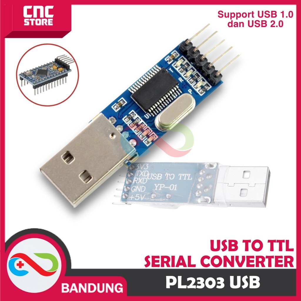 Jual PL2303 PL2303HX 2303 USB TO TTL SERIAL CONVERTER MODULE | Shopee ...