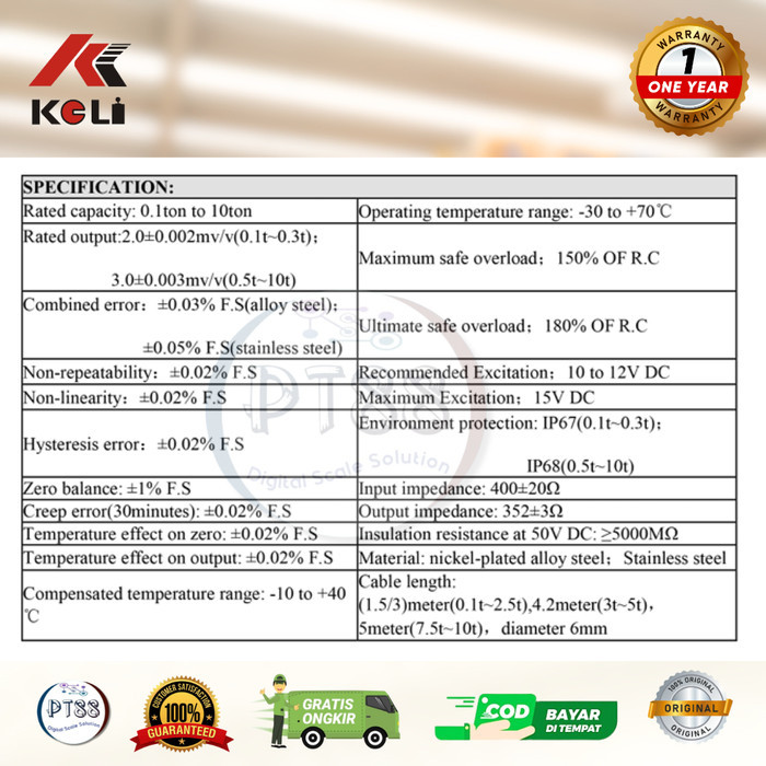 Jual Loadcell Batang Shear Beam Keli Sqb 2Ton / Load Cell Keli Sqb 2Ton | Shopee Indonesia