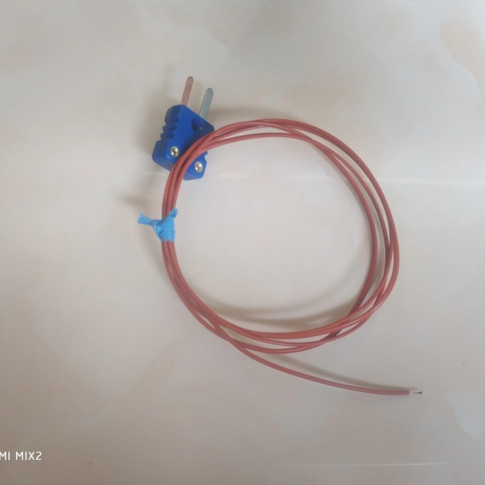 Jual Produk Premium 2*0.3Mm Brown Teflon Ptfe T Type Thermocouple Temperature Sensor Probe ...