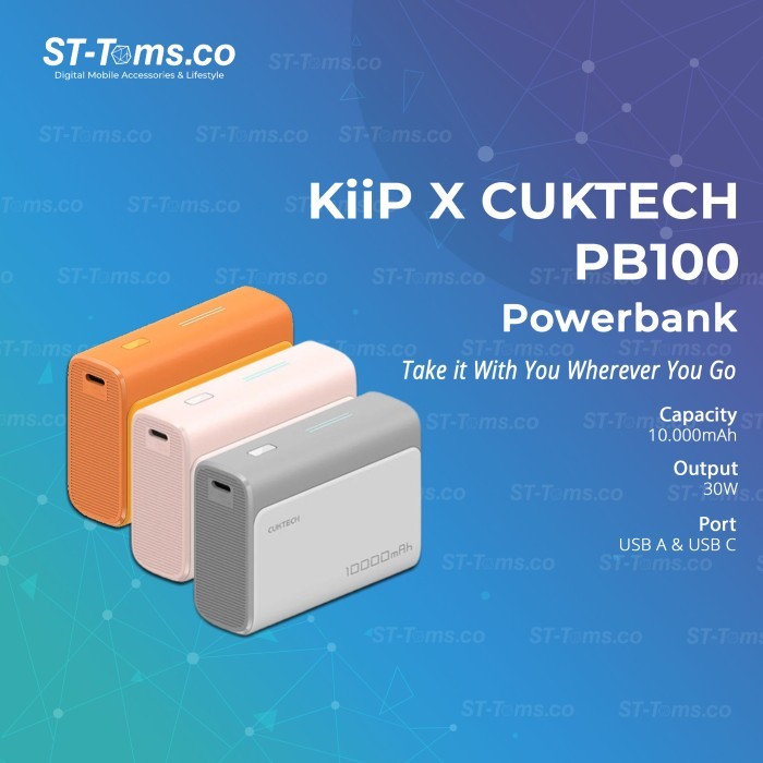 Jual KiiP X CUKTECH PB100 / PB 100 Powerbank 10000mAh 30W USB TYPE-C ...