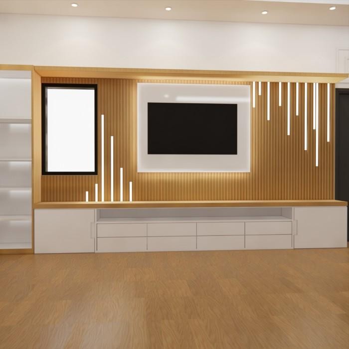 Jual Backdrop Tv | Kabinet Tv| Lemari Tv | Partisi Ruangan Pak Rio ...