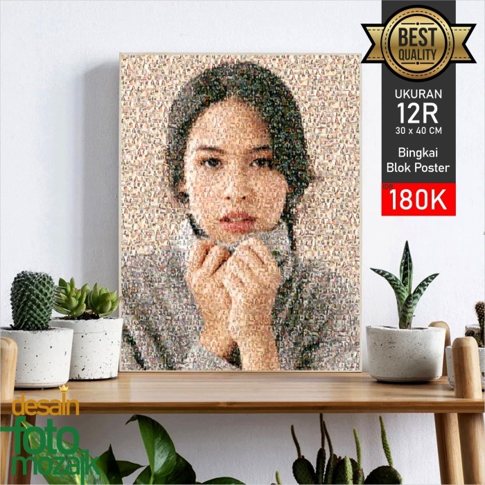 Jual Edit Foto Mozaik dengan Frame Block Poster ukuran 12R dll ...