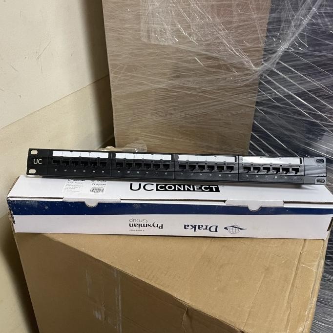 Jual Patch panel data utp 24 port cat 5e draka lengkap dengan socket ...