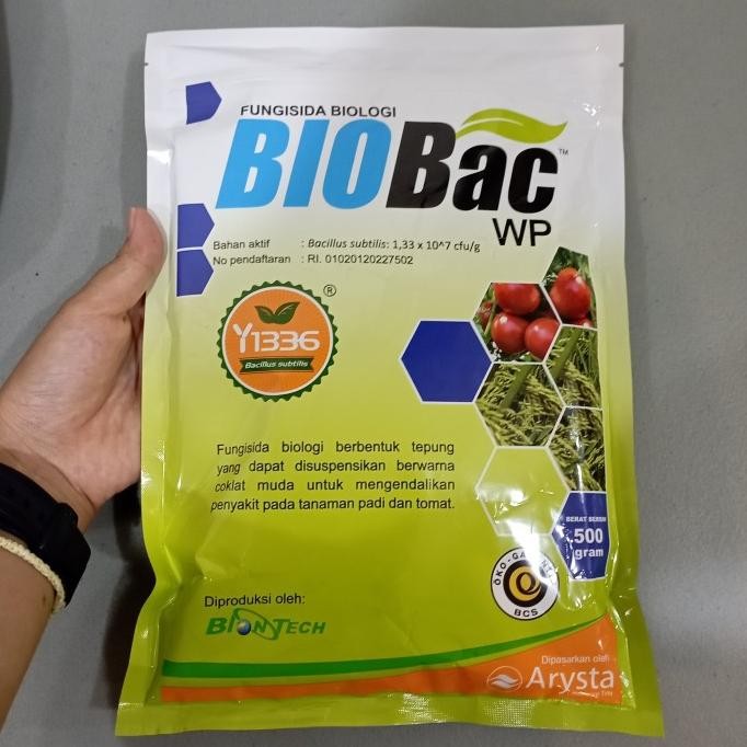 Jual BIOBAC WP 500g Fungisida Biologi Bacillus subtilis 1,33 x 10'7 cfu/g | Shopee Indonesia