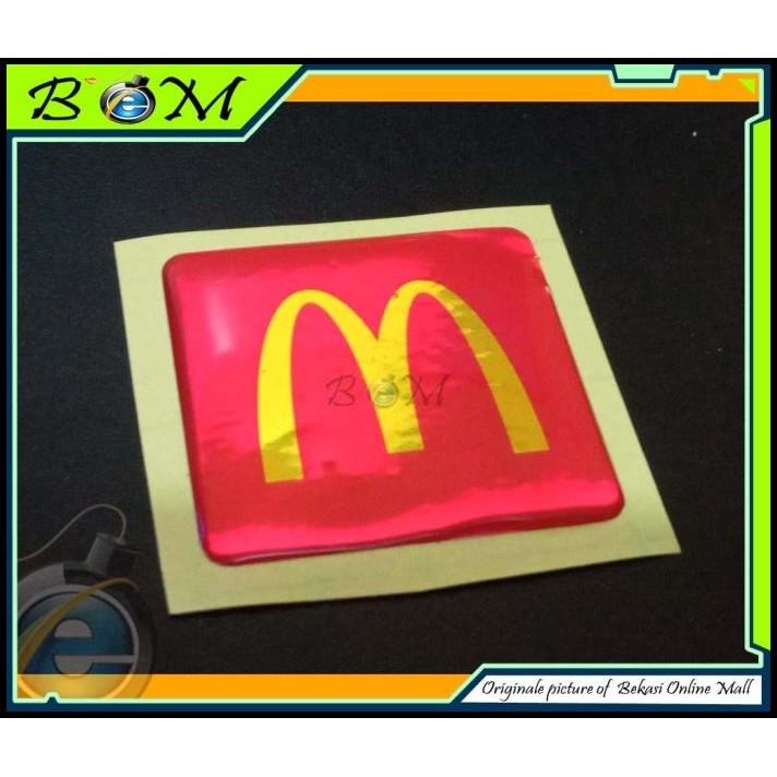 Jual TERBARU STICKER STIKER LOGO TIMBUL LOGO RESTORAN MCDONALD MCD ...