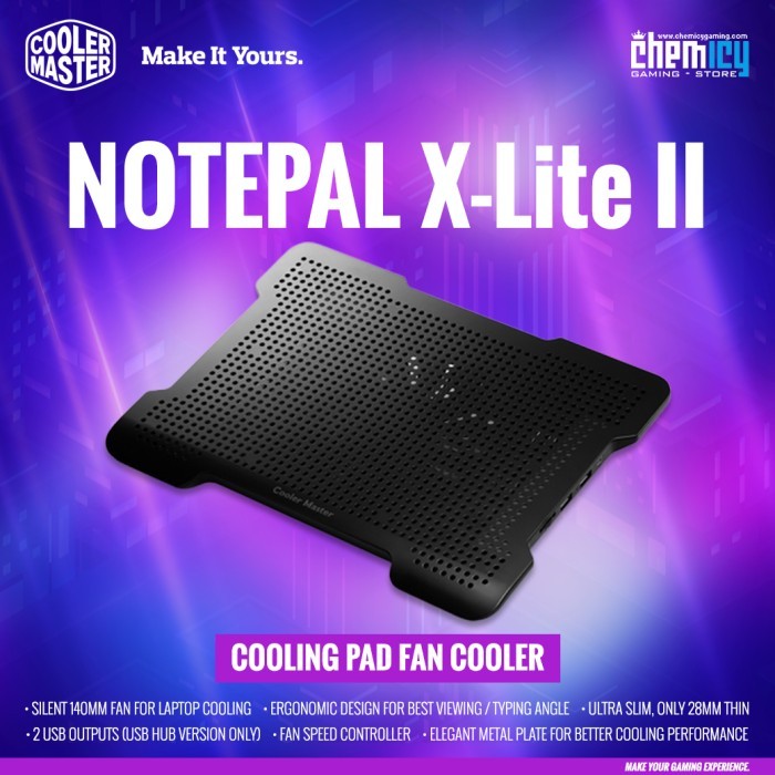 Jual Cooler Master Notepal X-Lite II Cooling Pad / Laptop Fan | Shopee ...